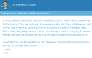 Attention Check Survey Question - Gregling Insight Factory